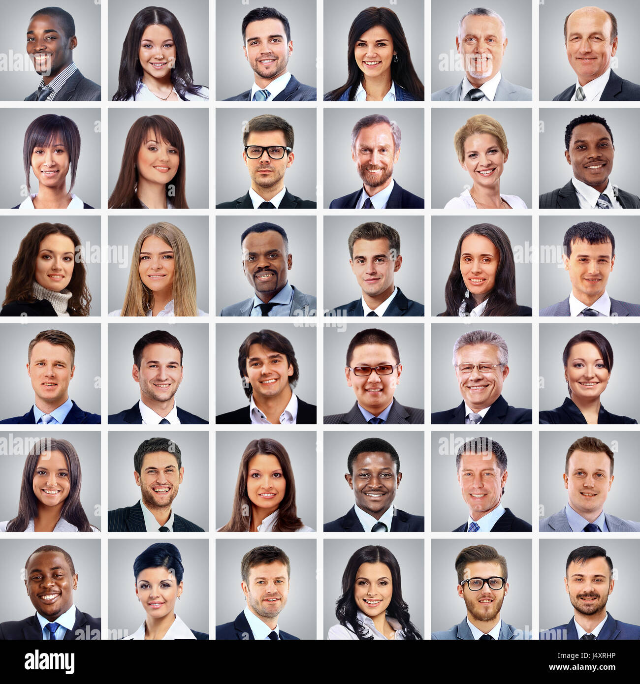 Collage Diverse Faces Expressions People Concept Stock Photo - Alamy