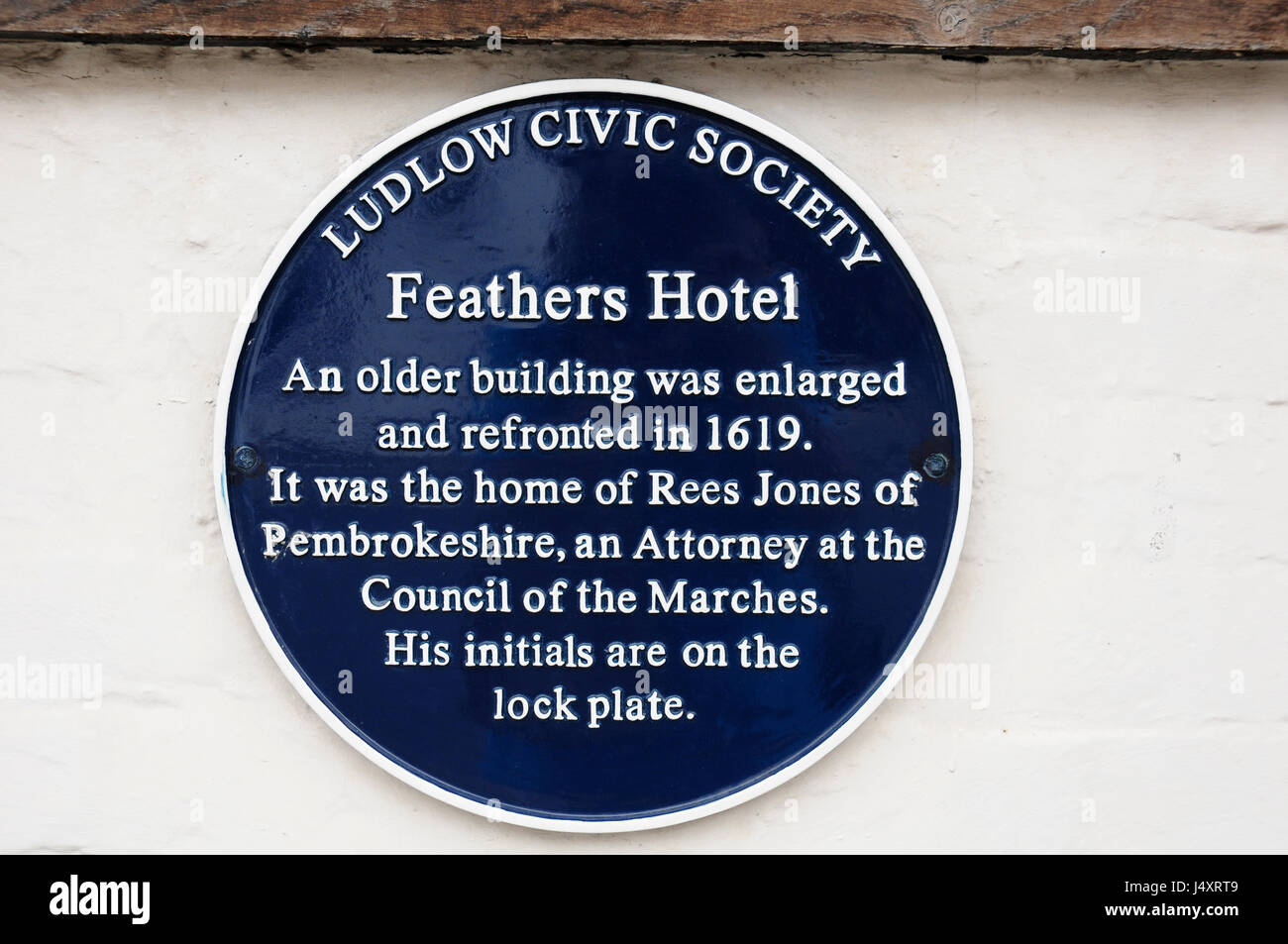Blue plaque giving information about the seventeenth century Feathers ...