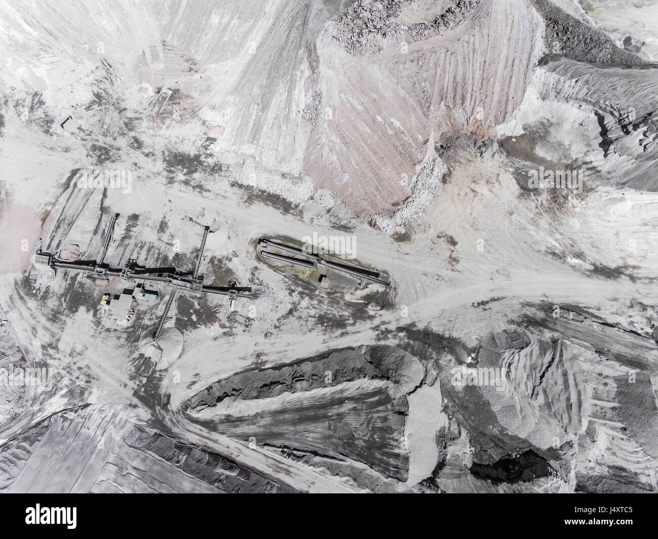 Aerial view of open pit sand in Poland Stock Photo - Alamy