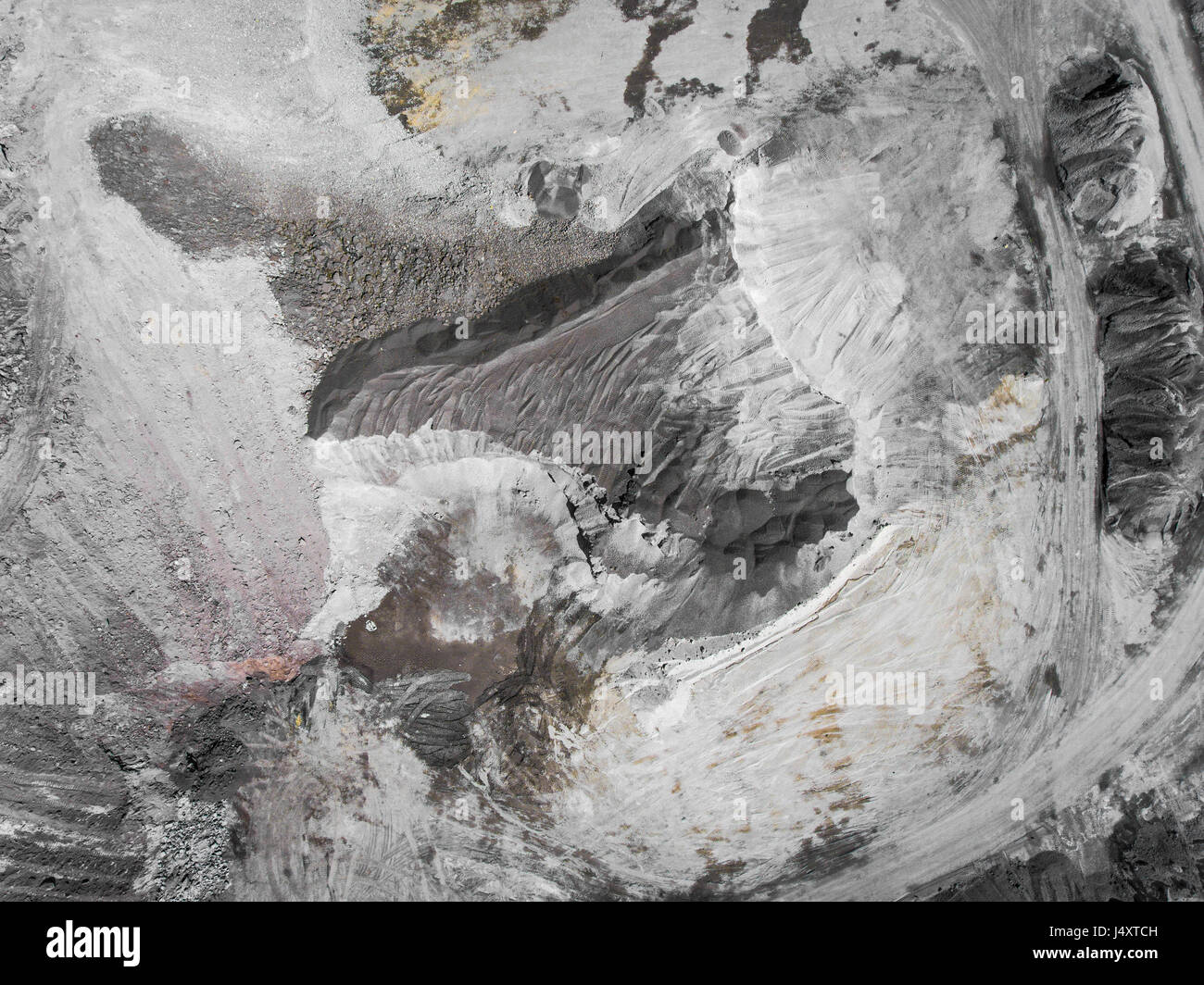 Aerial view of open pit sand in Poland Stock Photo - Alamy