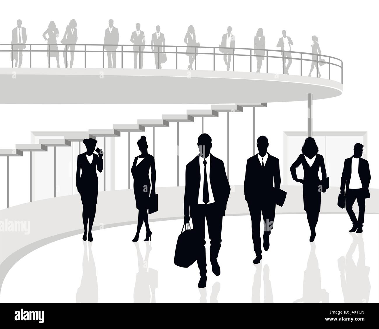 Vector illustration of a business people in office Stock Vector Image ...