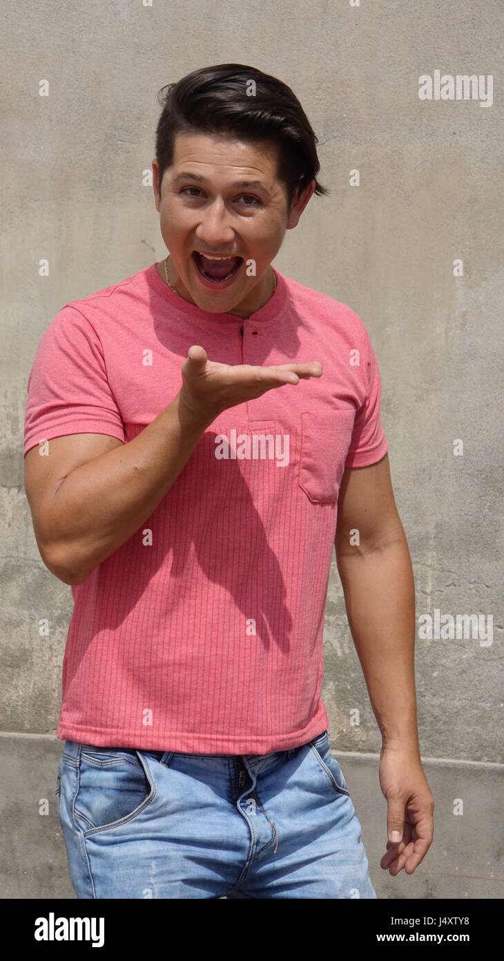 Man Making Hand Gesture Stock Photo - Alamy