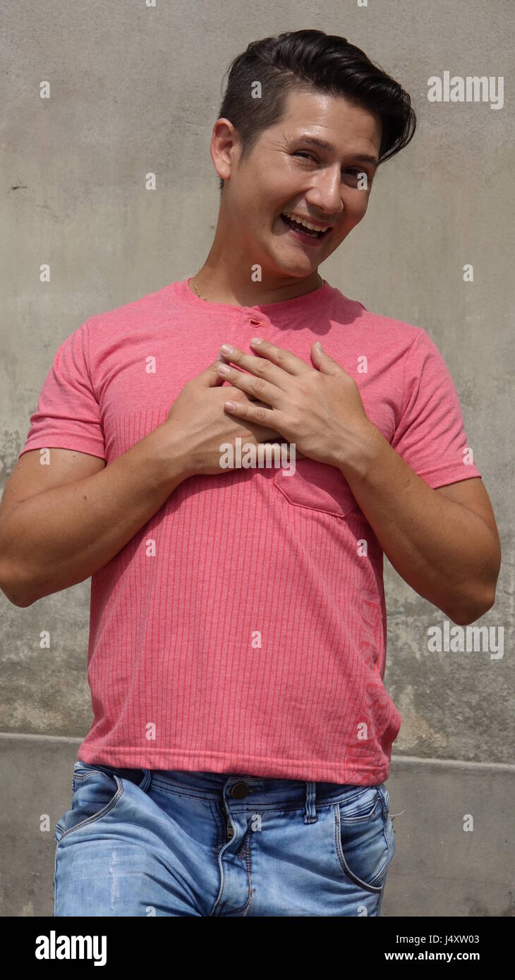 Person With Hands Over Heart Stock Photo - Alamy