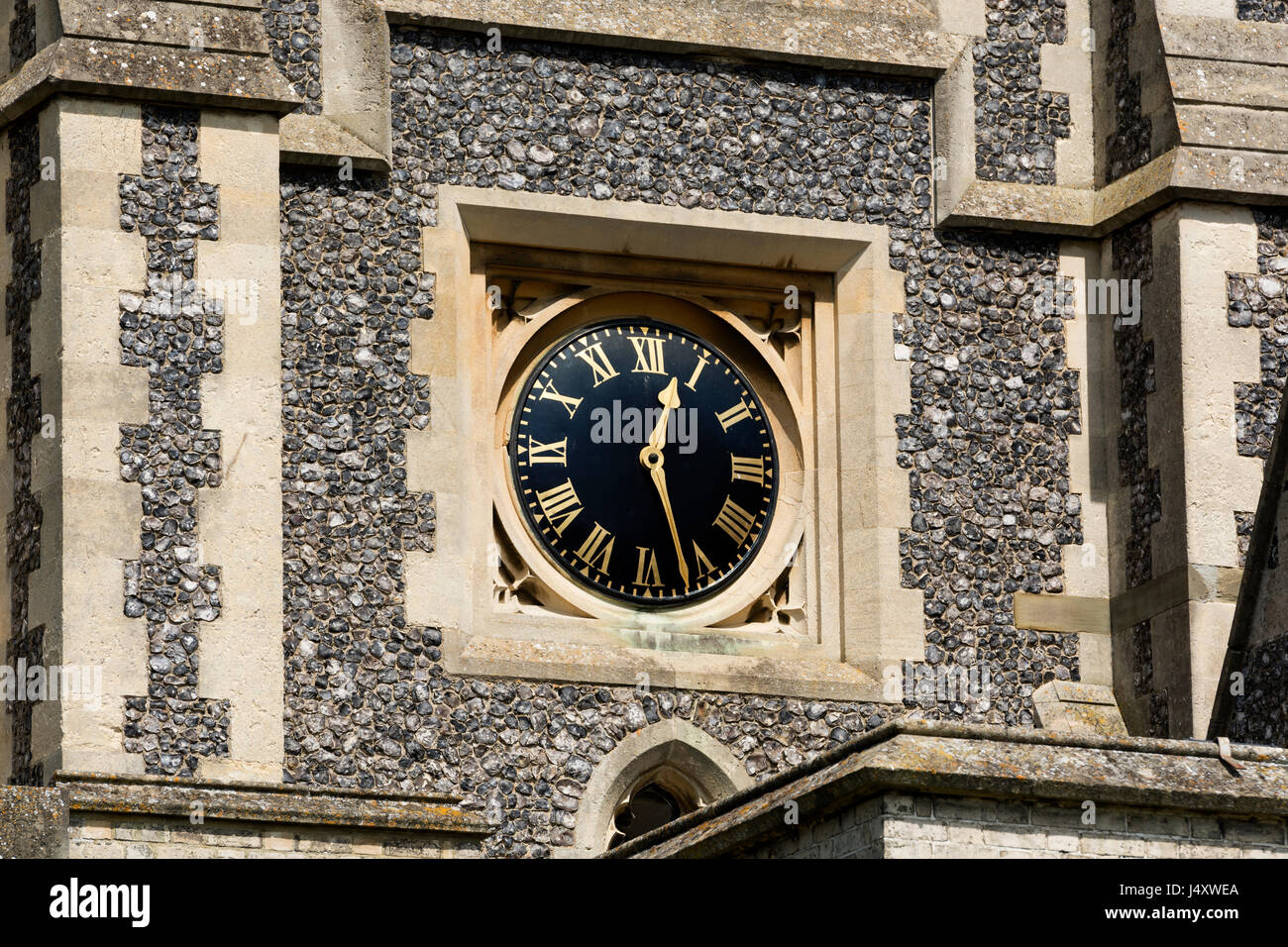 The clock on All Saints Church, Marlow, Buckinghamshire, England, UK ...