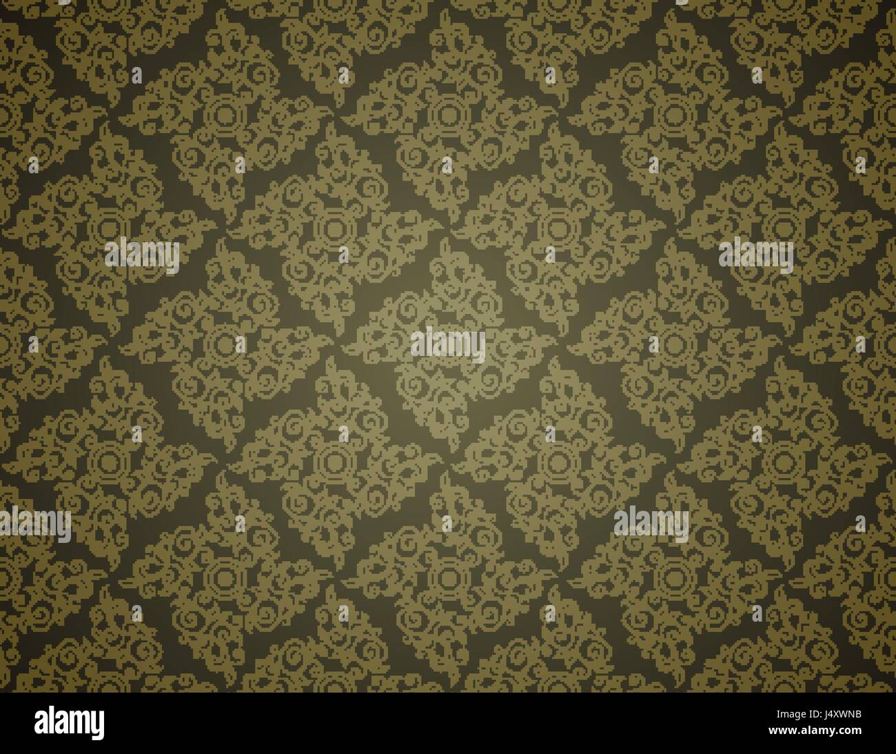 Seamless Vector Pattern of Floral classic vines background. Vector ...