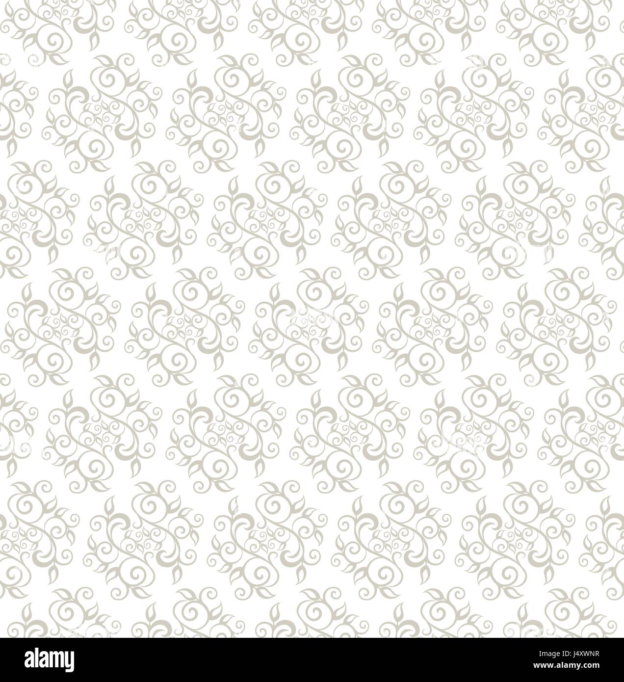 Elegant Seamless Pattern Vector of Floral Vintage Classic Vines. Vector ...