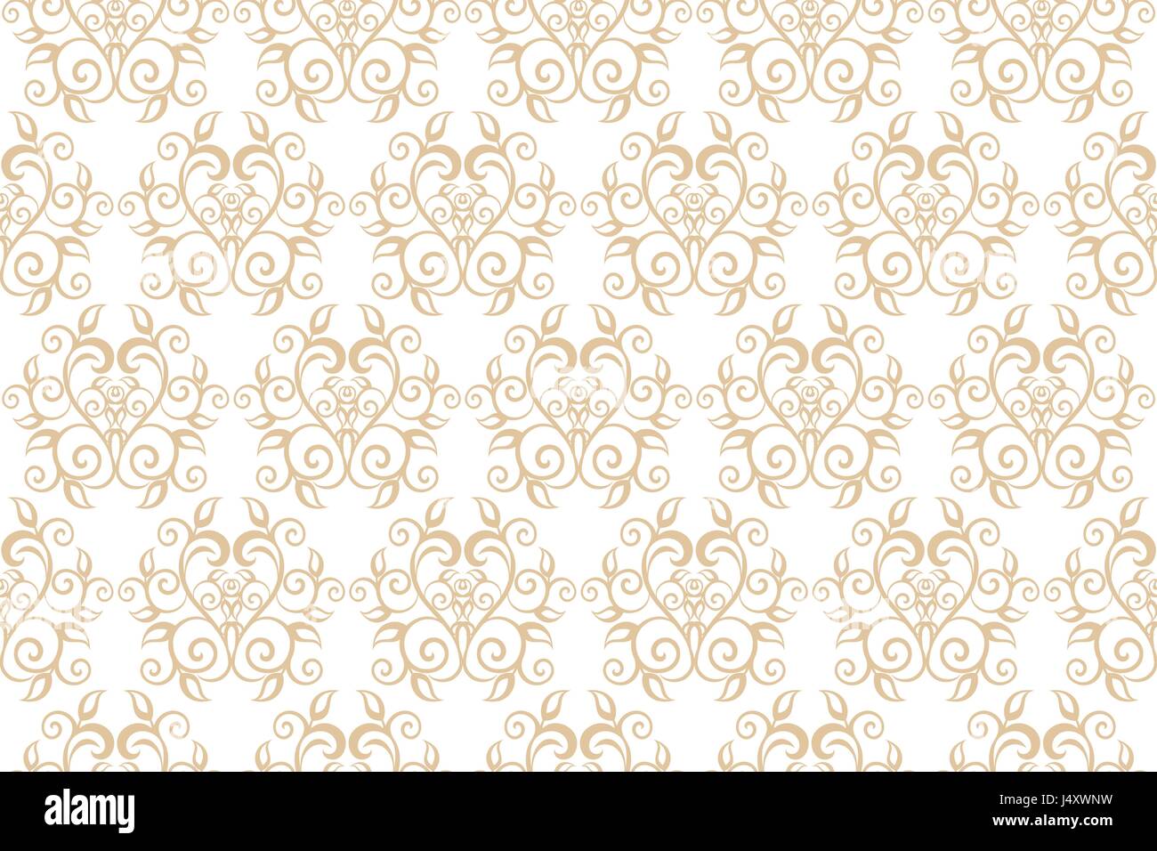 Seamless Pattern Vector of Floral Vintage Classic Vines. Vector ...
