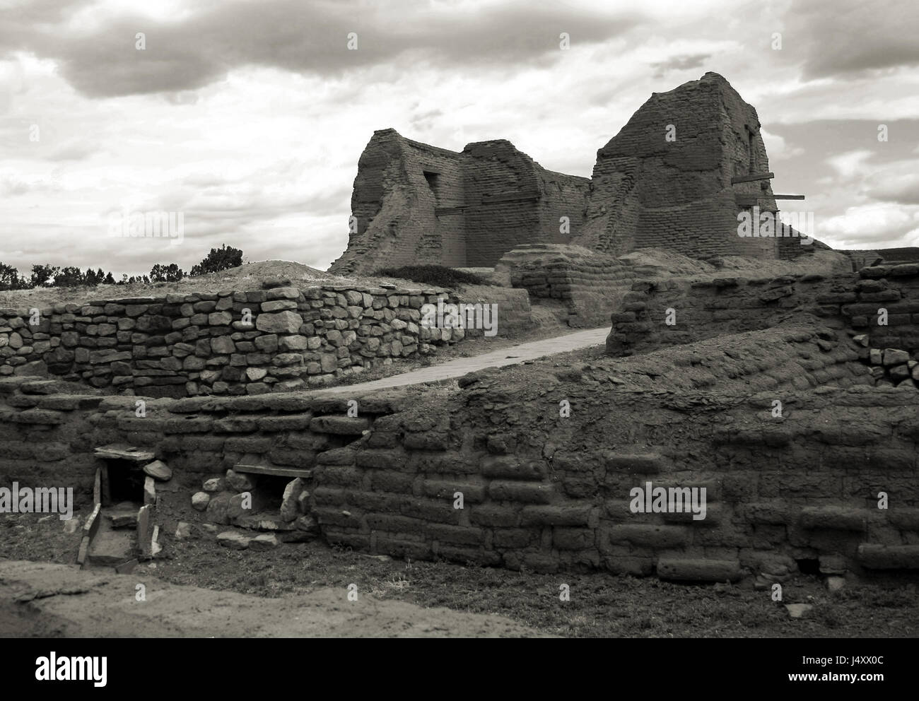 Pecos Church Ruins Stock Photo - Alamy