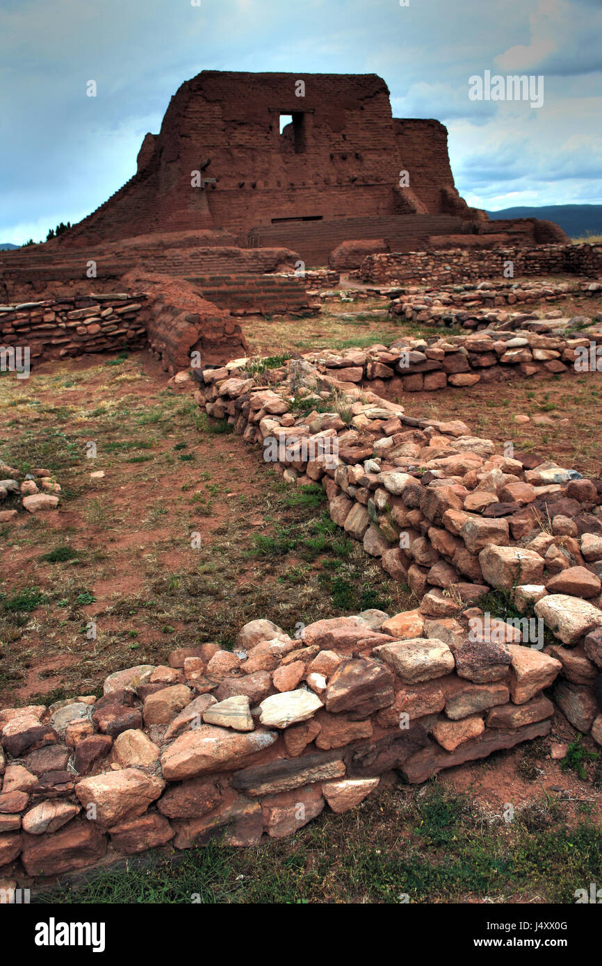 Pecos Church Ruins Stock Photo - Alamy