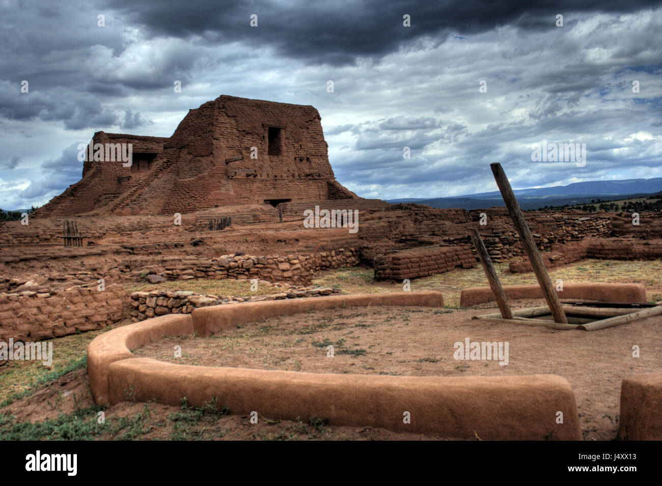 Pecos Church Ruins Stock Photo - Alamy