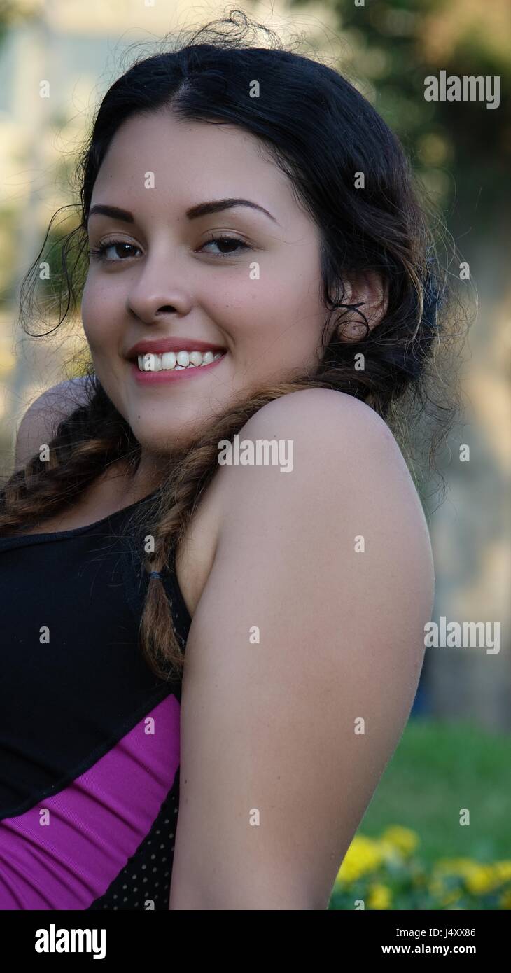 Pretty Female Smiling Stock Photo - Alamy