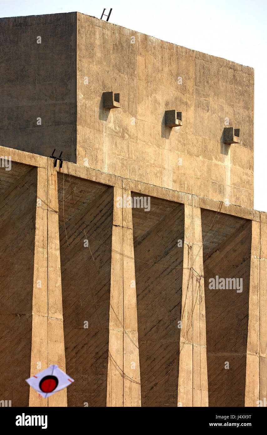 Structural detail. Tagore Memorial Hall, Ahmedebad, India. Architect ...