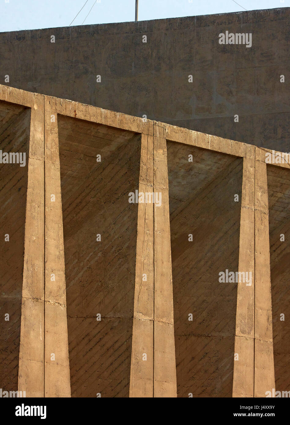 Structural detail. Tagore Memorial Hall, Ahmedebad, India. Architect ...