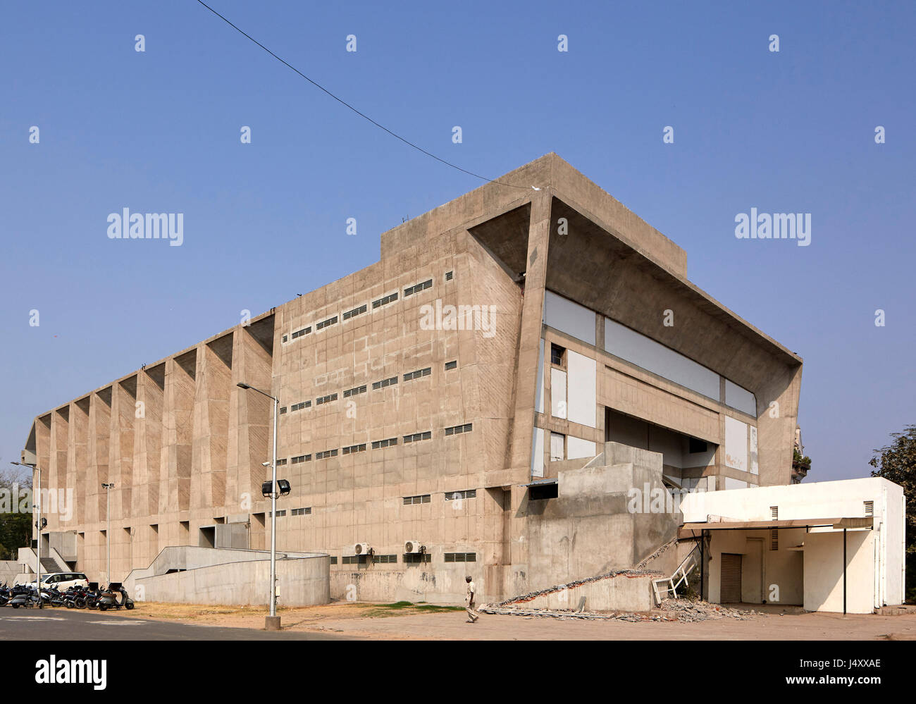 View towards rear. Tagore Memorial Hall, Ahmedebad, India. Architect ...