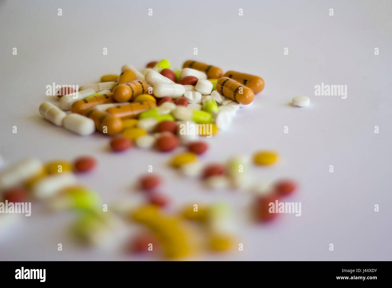 Pile of Multicolored pills Stock Photo - Alamy
