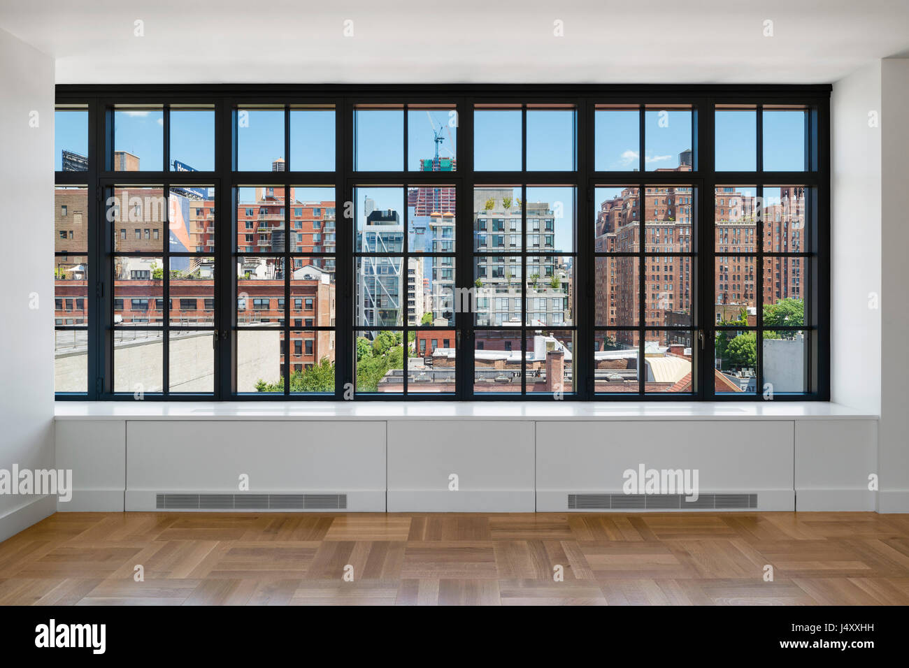 Interior window view looking north from an upper floor window. 500 West ...