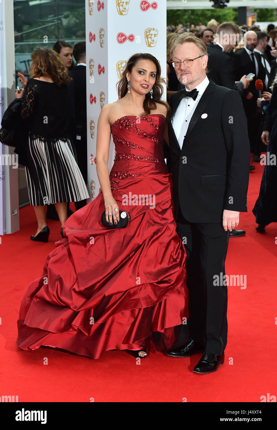 Jared Harris and Allegra Riggio arriving for the Virgin TV British ...