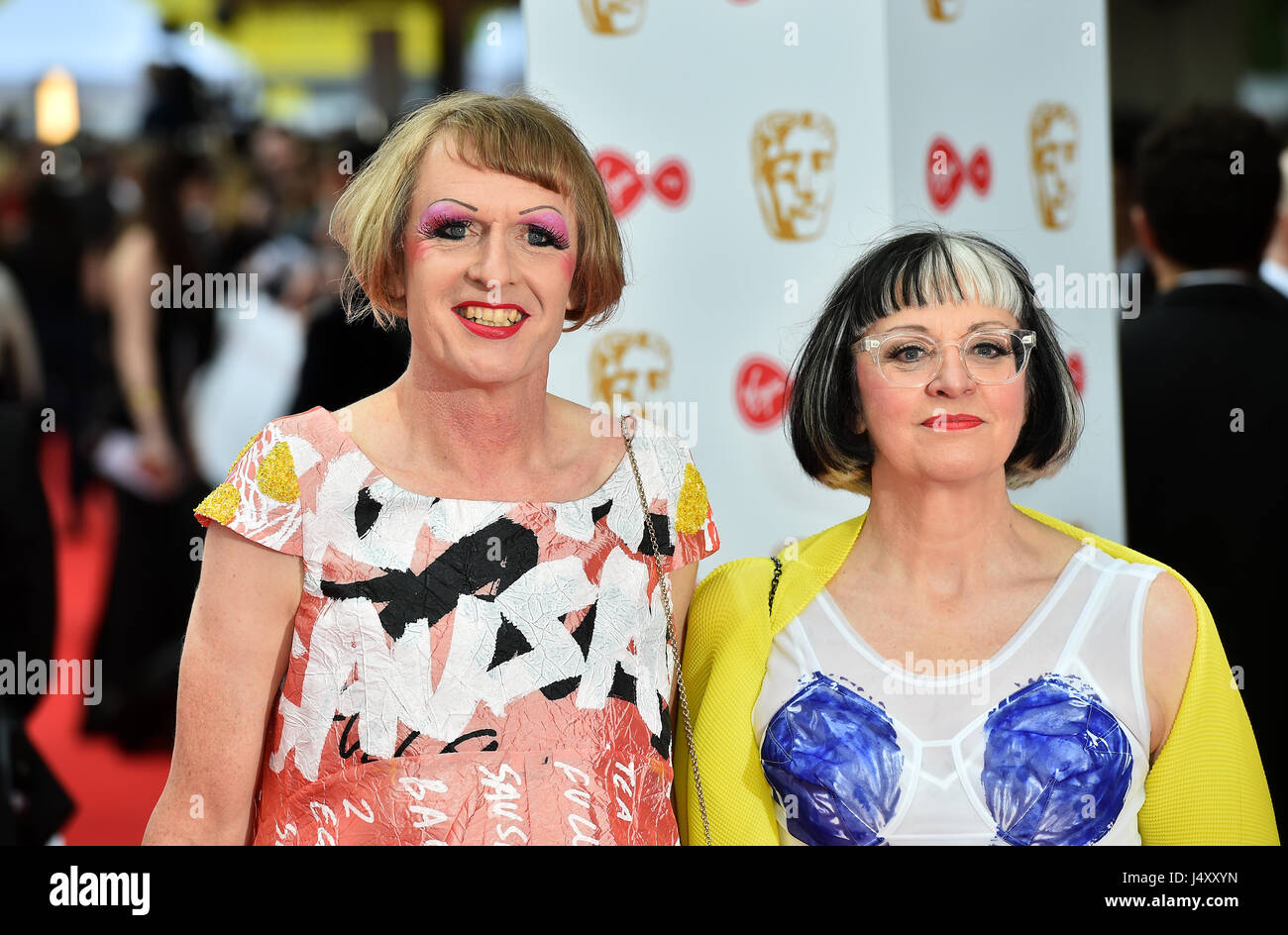 Grayson Perry and Philippa Perry arriving for the Virgin TV British ...