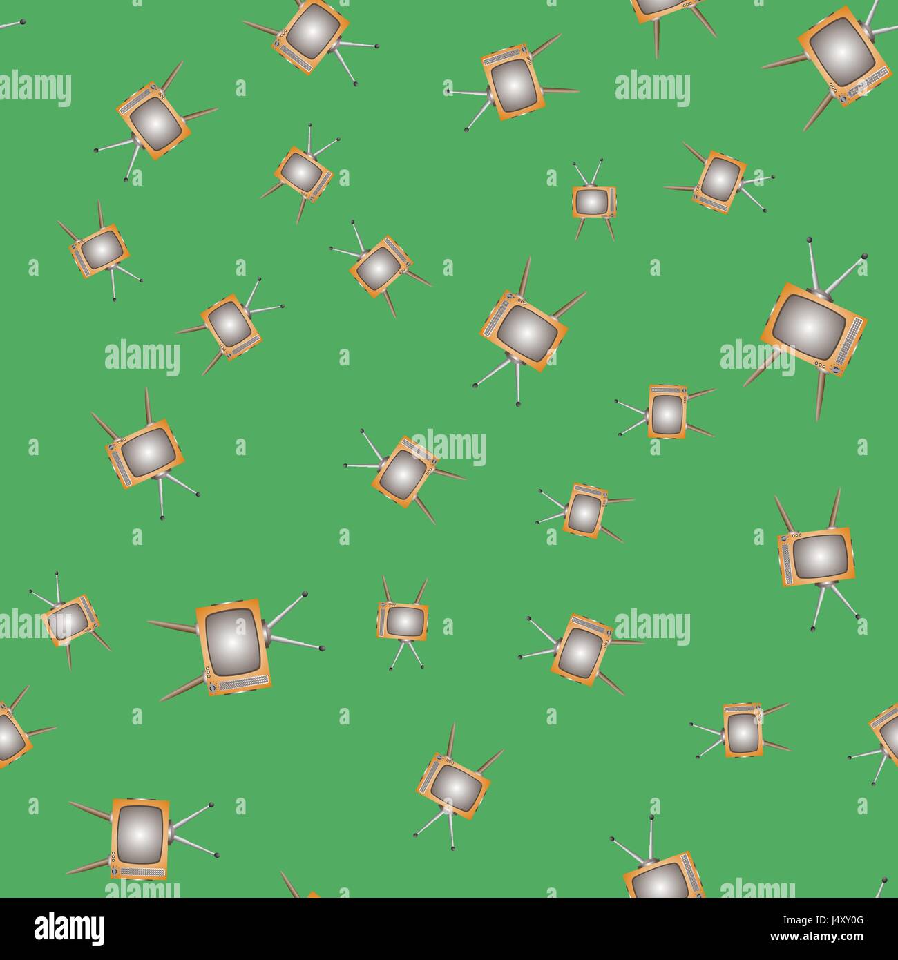 Retro TV Seamless Pattern Stock Vector Image & Art - Alamy