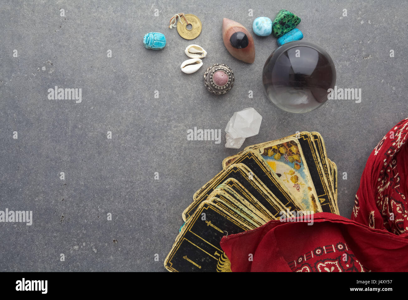 Composition of esoteric objects, used for healing and fortune-telling ...
