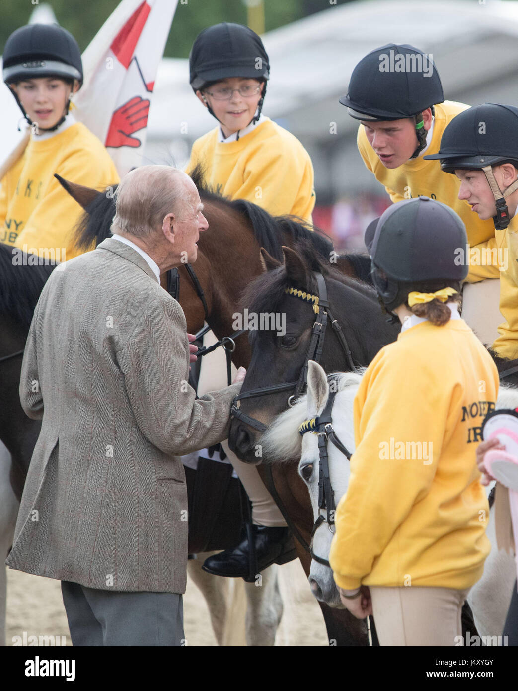 The Duke of Edinburgh talks to team Northern Ireland who took part in ...