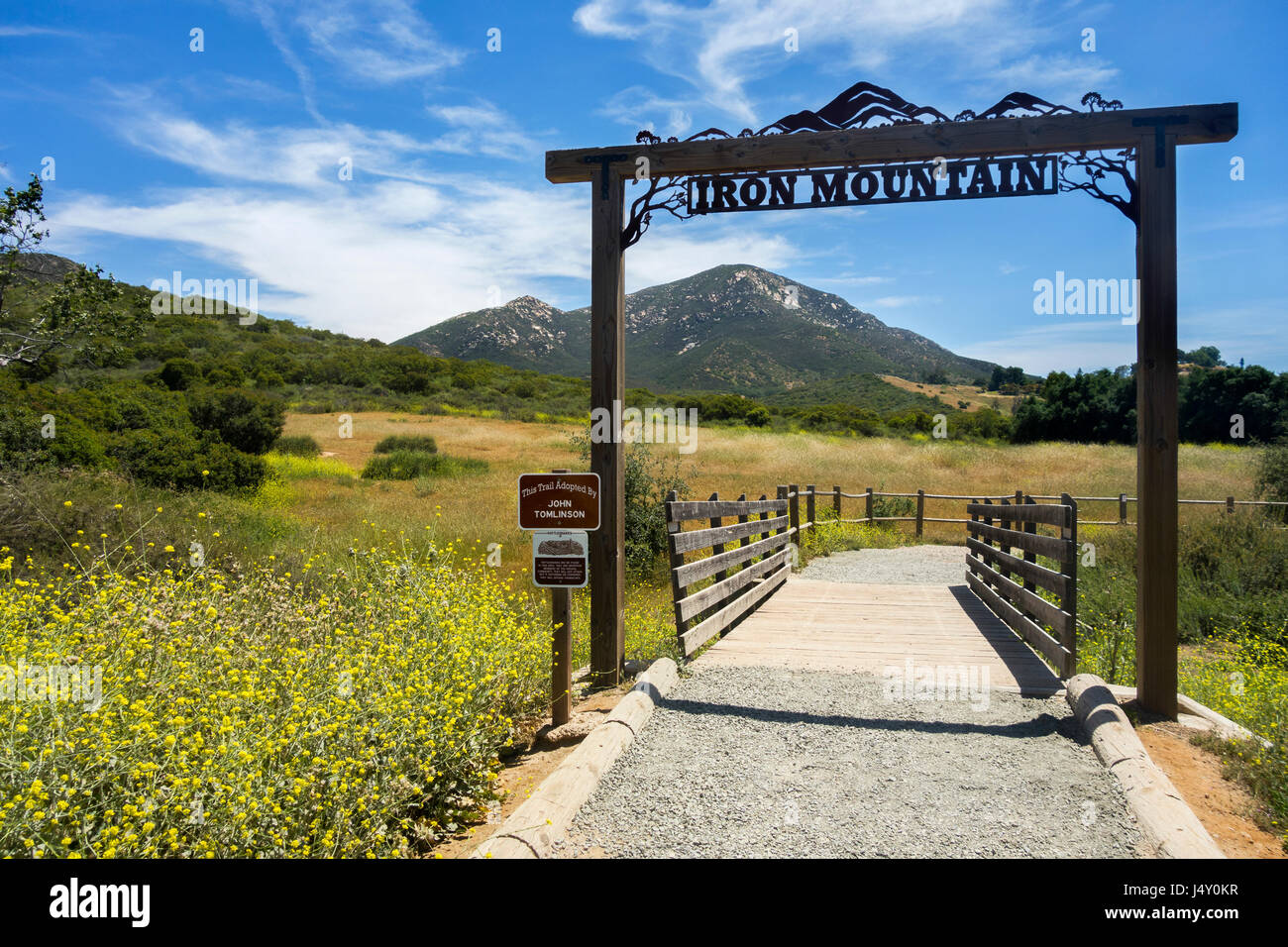 Iron Mountain Trailhead Poway San Diego County California Stock Photo ...