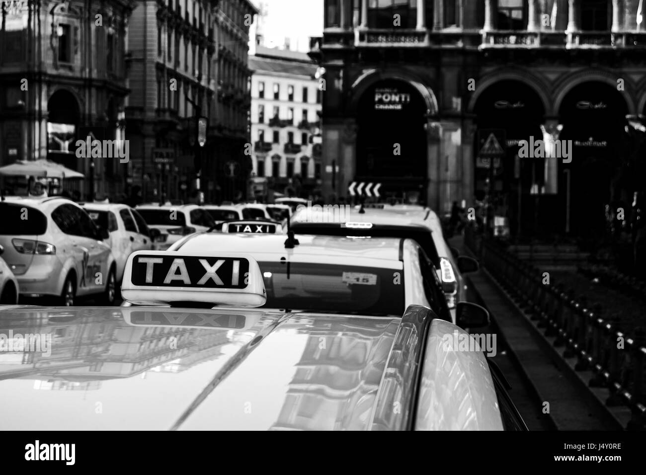 Row vehicles Black and White Stock Photos & Images - Alamy