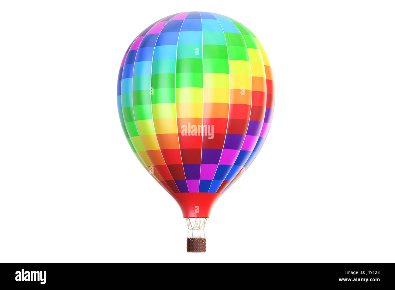 Air balloon, aerostat. 3D rendering isolated on white background Stock ...