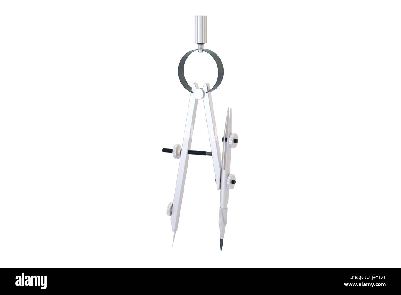 Compass, drawing tool. 3D rendering isolated on white background Stock ...