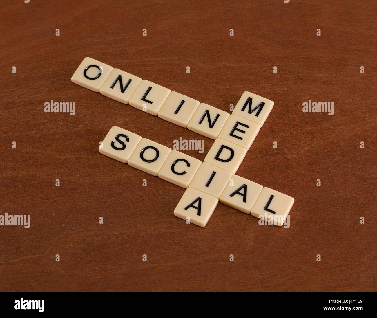 Crossword puzzle with words Online, Social, Media. Digital marketing ...