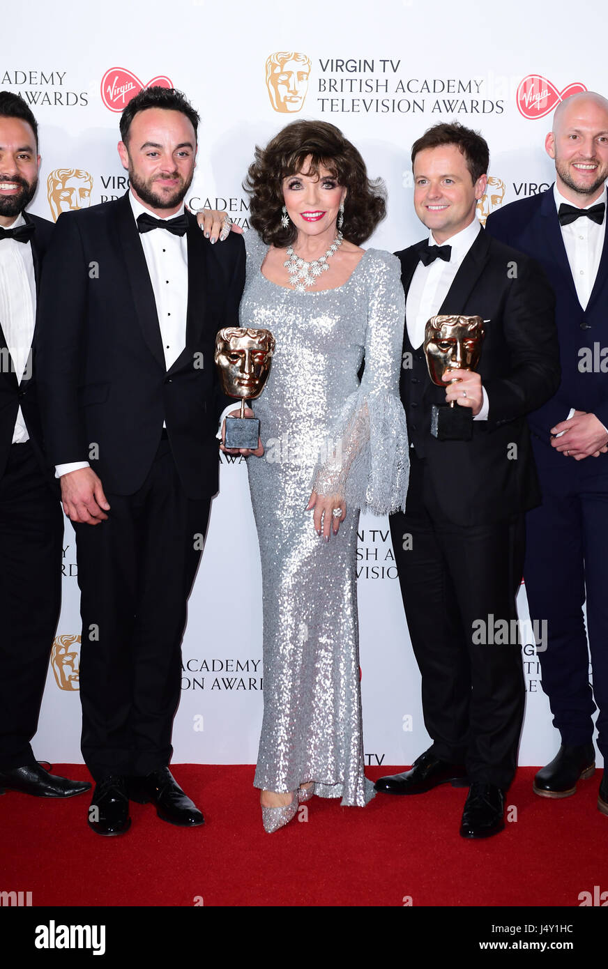 (left to right) Ant McPartlin, Joan Collins and Declan Donnelly with ...
