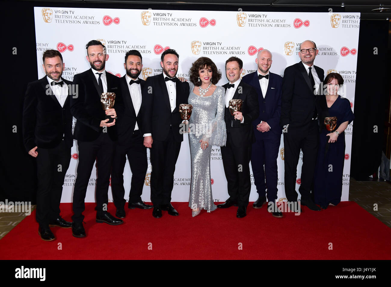 Ant McPartlin, Joan Collins and Declan Donnelly with the award for Best ...