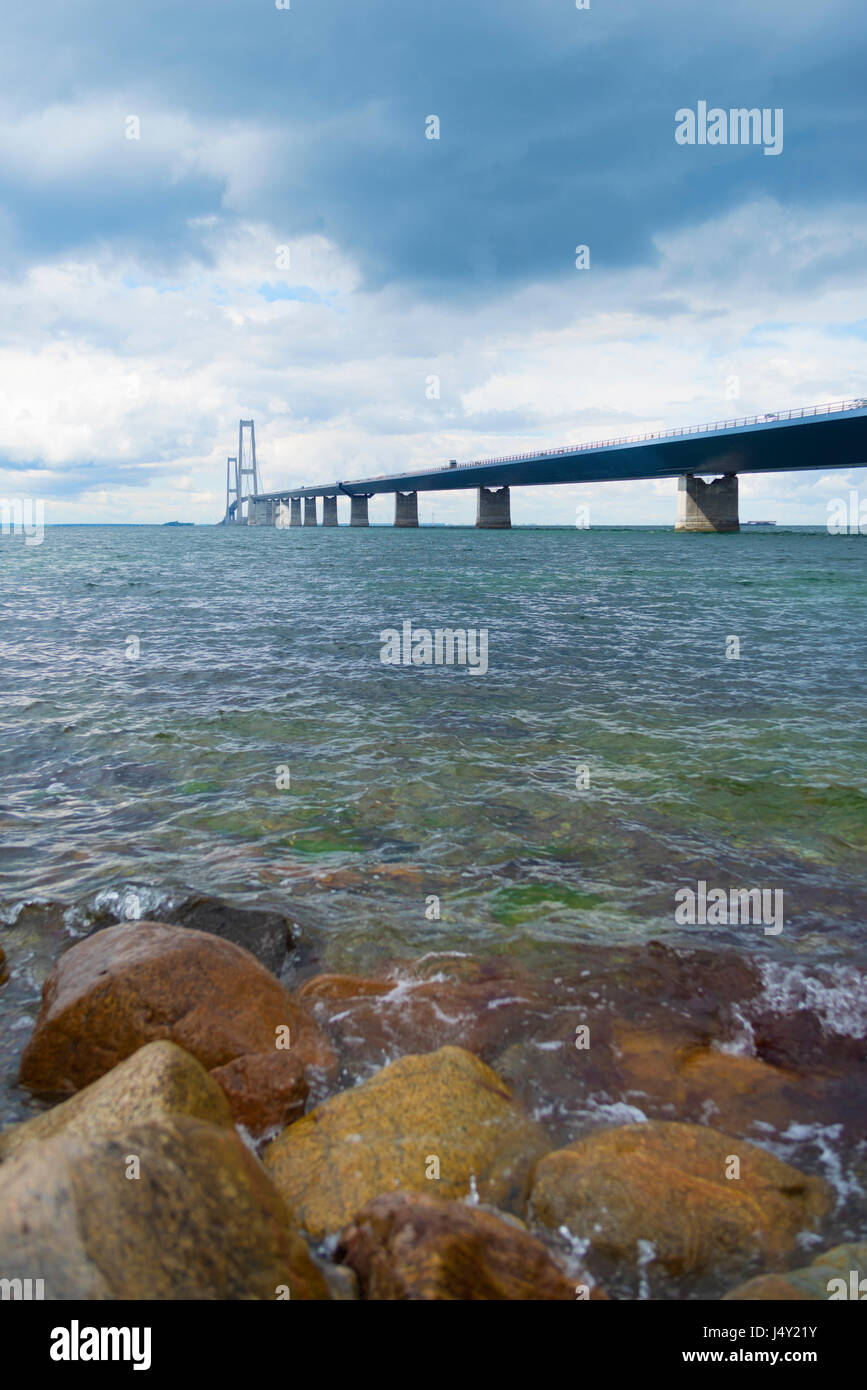 The great belt bridge in denmark, connecting Zealand with Funen Stock ...