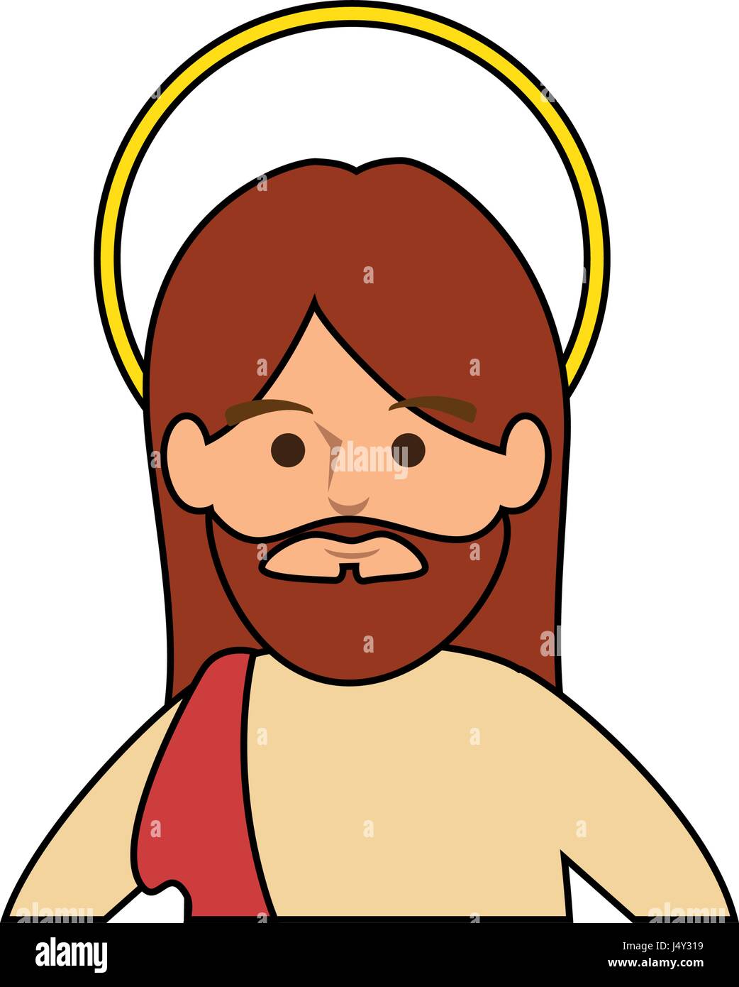 Jesuschrist face cartoon Stock Vector Image & Art - Alamy