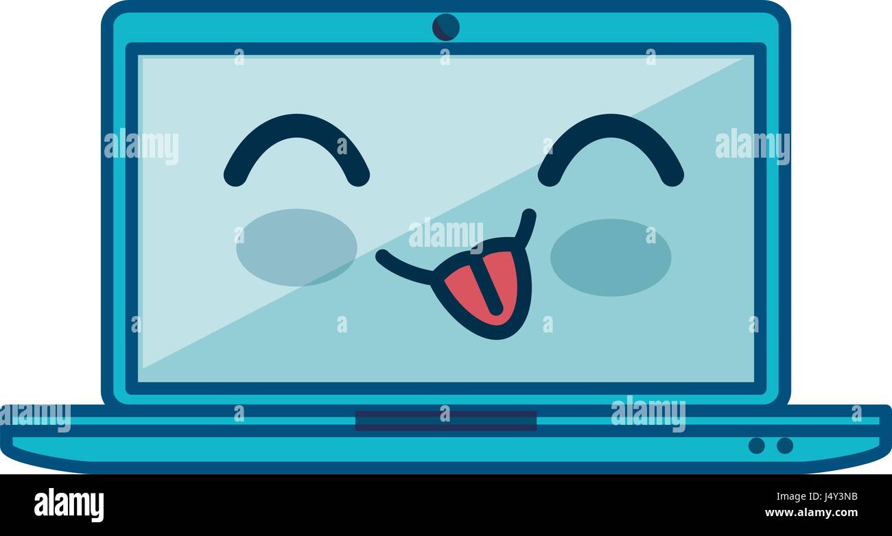 Kawaii laptop computer icon hi-res stock photography and images - Alamy