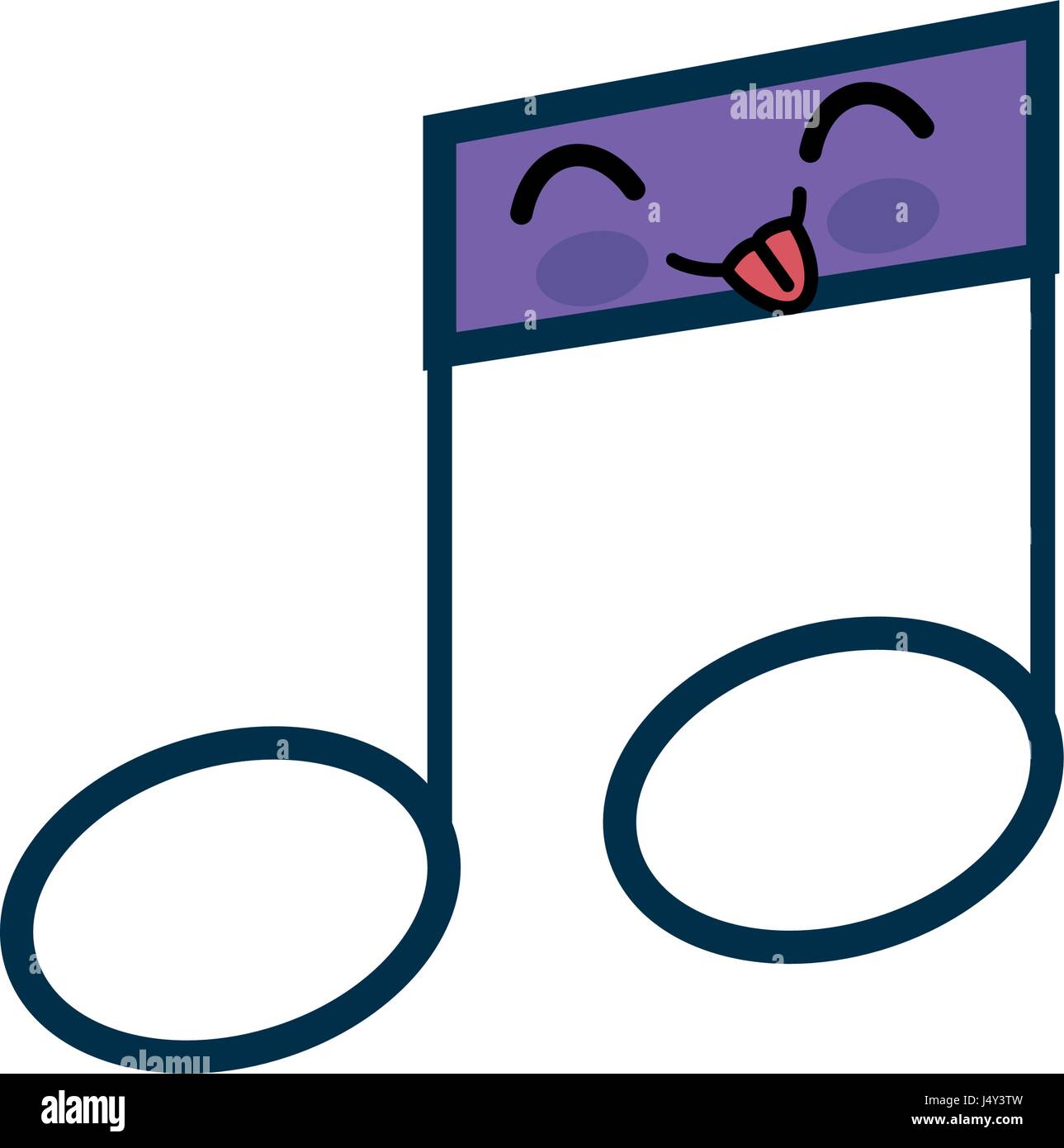 kawaii musical note icon Stock Vector Image & Art - Alamy