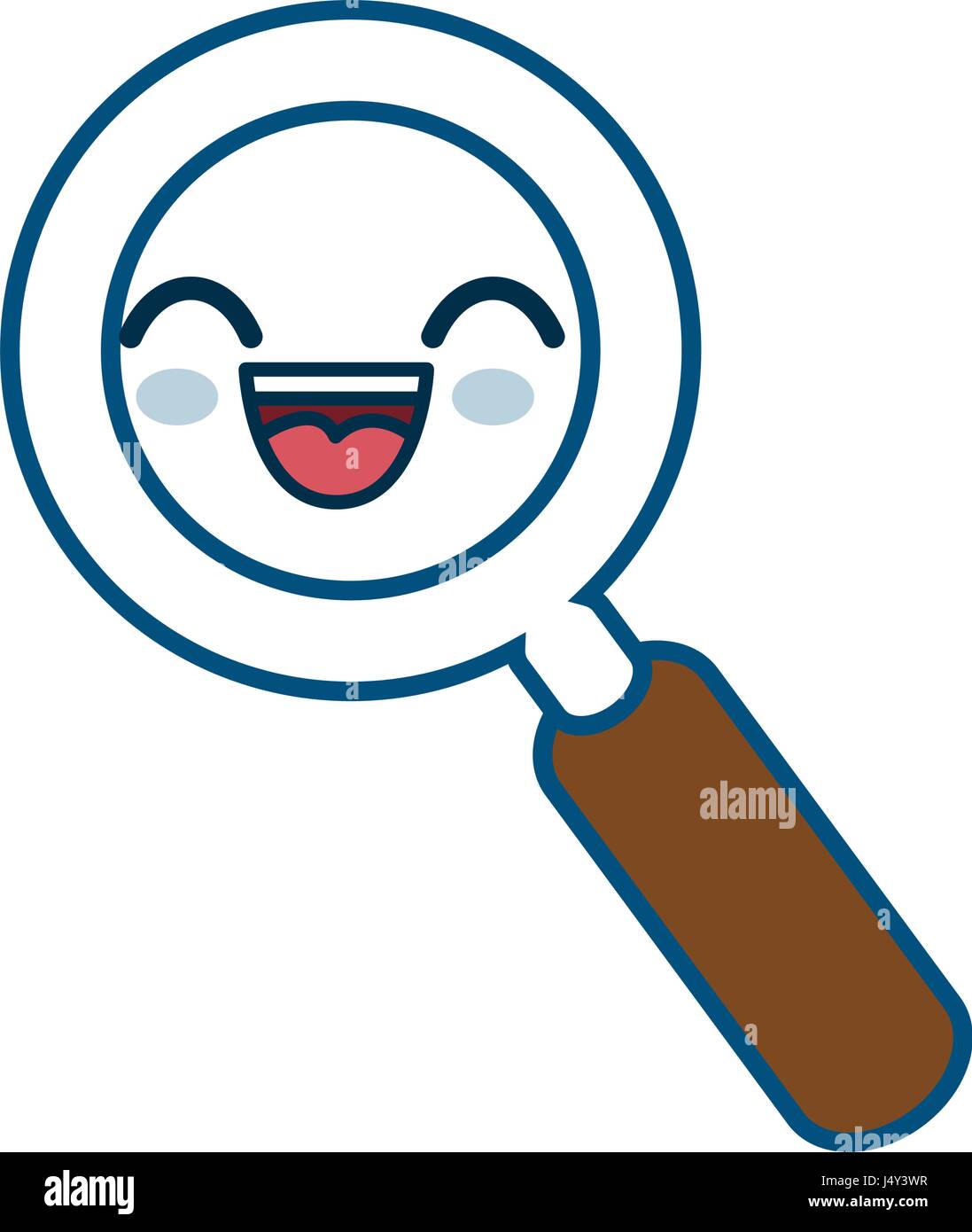 kawaii magnifying glass icon Stock Vector Image & Art - Alamy