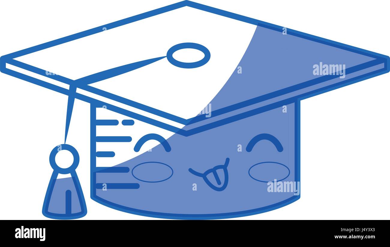kawaii graduation cap icon Stock Vector Image & Art - Alamy