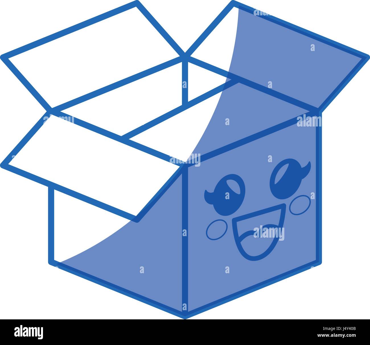 Kawaii box icon Stock Vector Images - Alamy