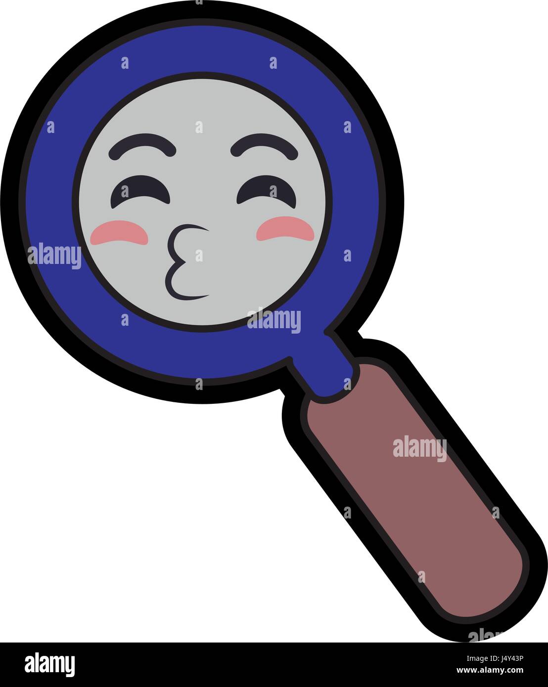 kawaii magnifying glass icon Stock Vector Image & Art - Alamy