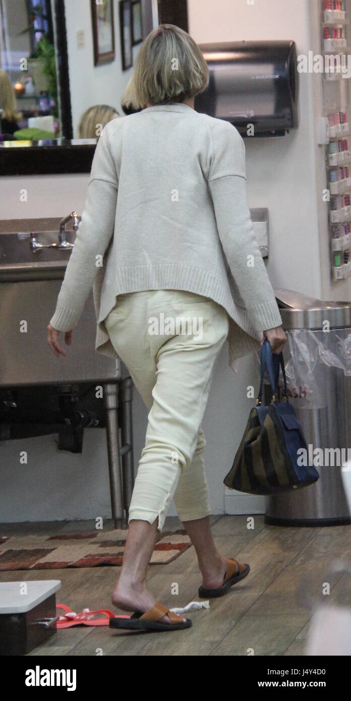 Sharon Stone gets her nails done and then returns to her car Featuring ...