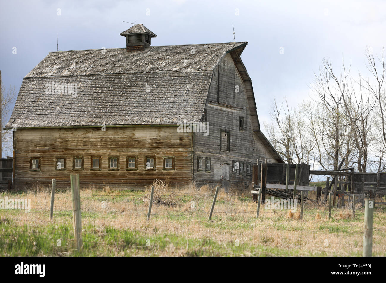 Old Barn on the Prairies Stock Photo - Alamy