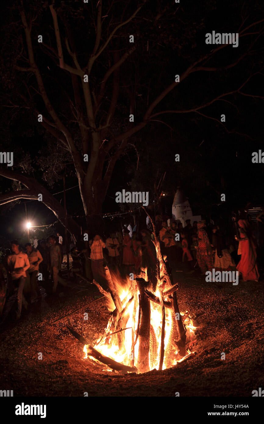 Holika Dahan also Kamudu pyre is celebrated by burning Holika, the ...