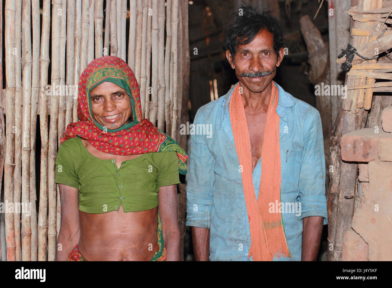Tribe couple at the Spring Festival. Kawant, Gujarat, India Stock Photo ...