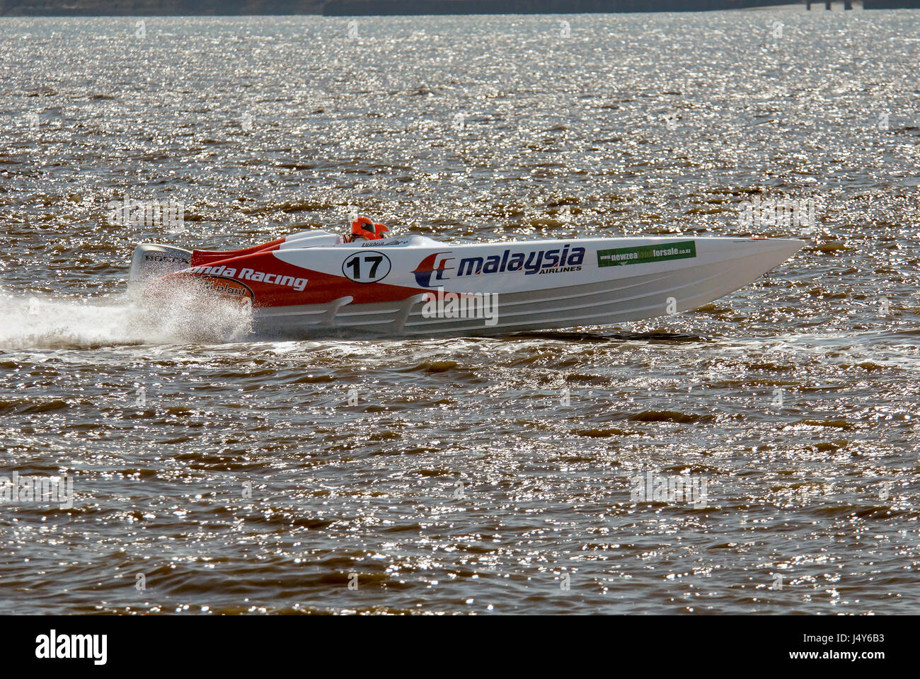 Powerboat racer on the river Mersey Stock Photo - Alamy