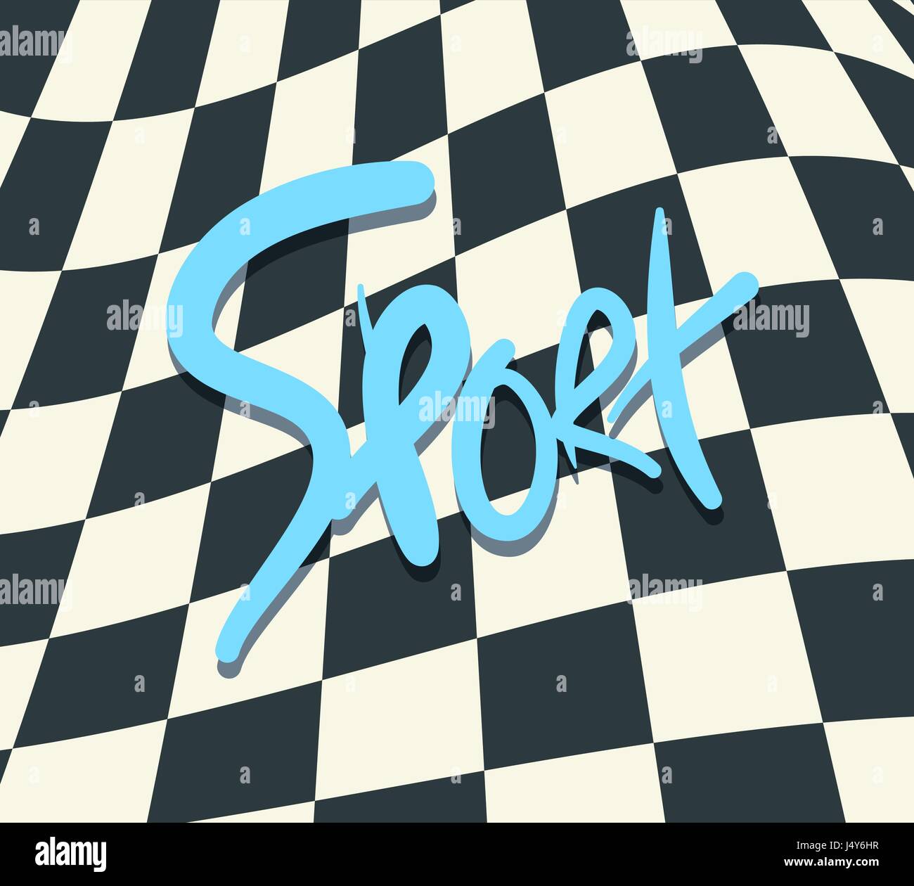 Checkered flag waving on Stock Vector Images - Alamy