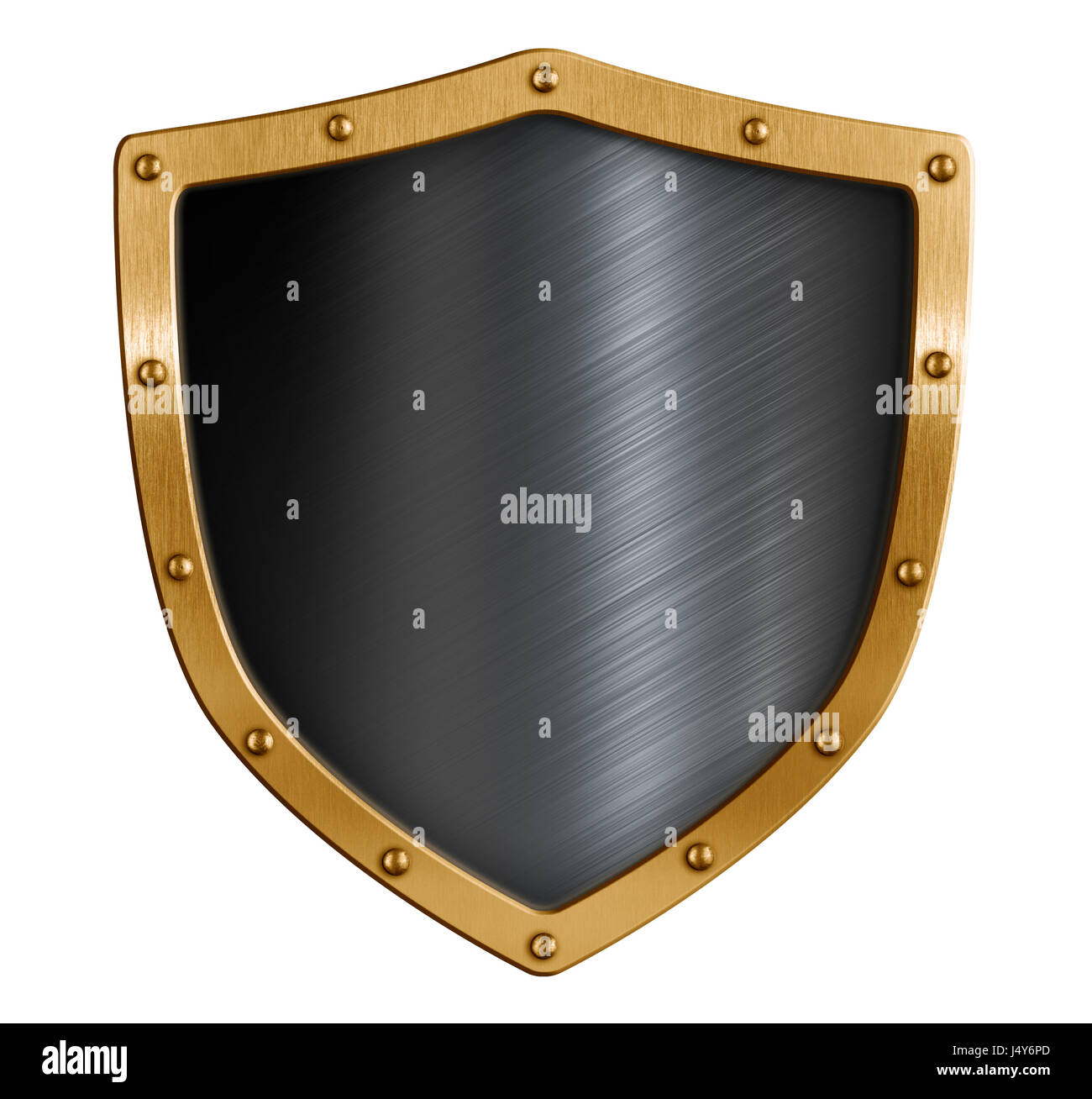 Gold shield emblem icon golden hi-res stock photography and images - Alamy
