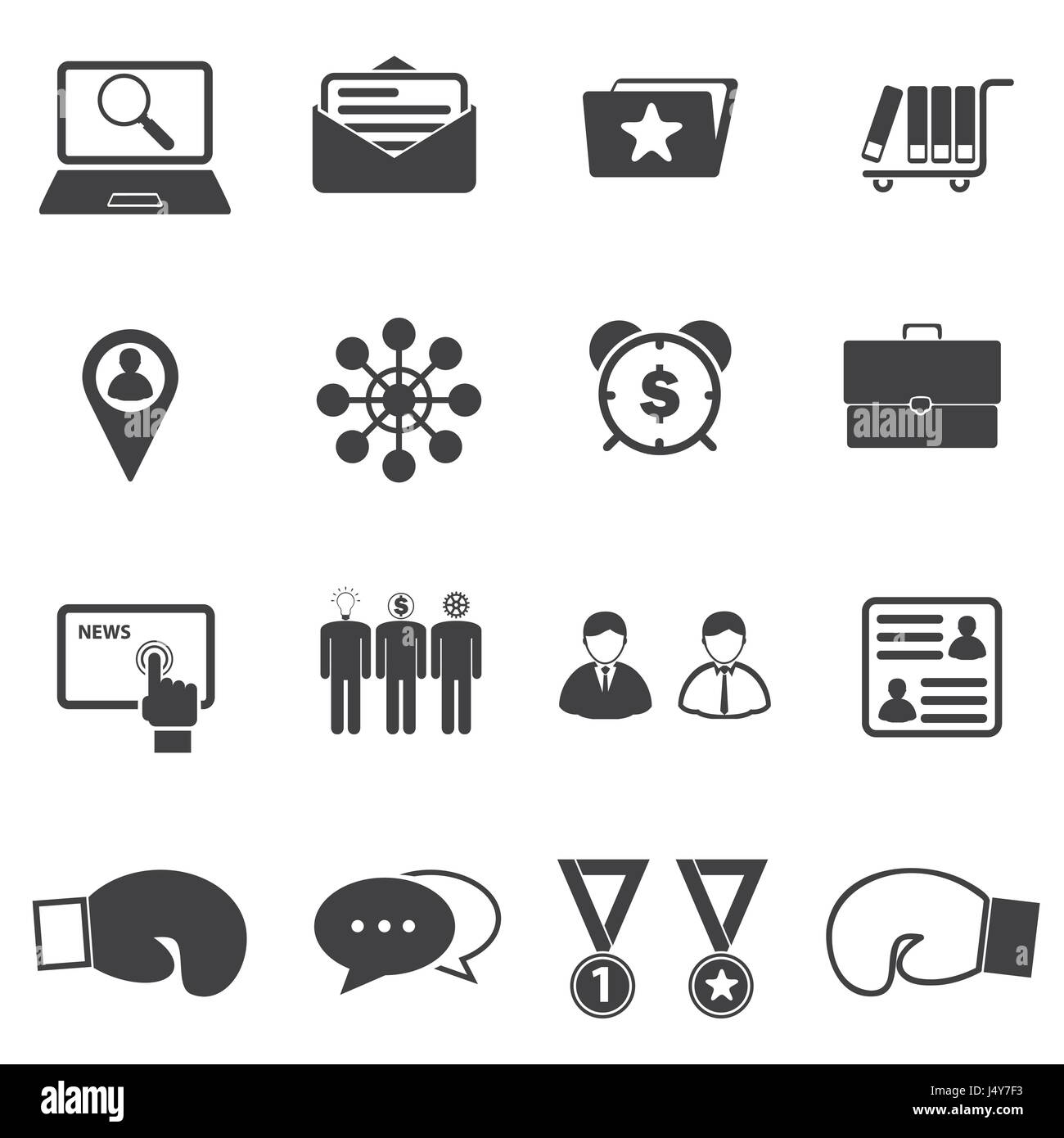 Business partners and competitors icons set Stock Vector Image & Art ...