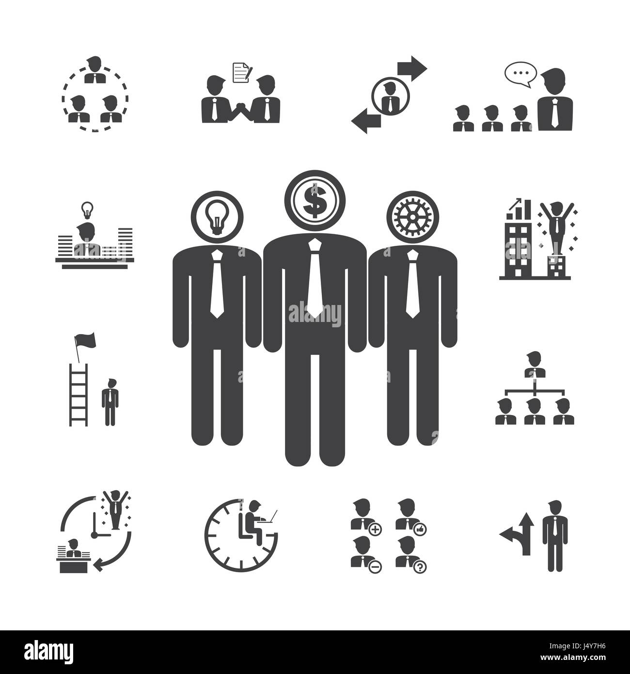 Business Team Management icons Stock Vector Image & Art - Alamy