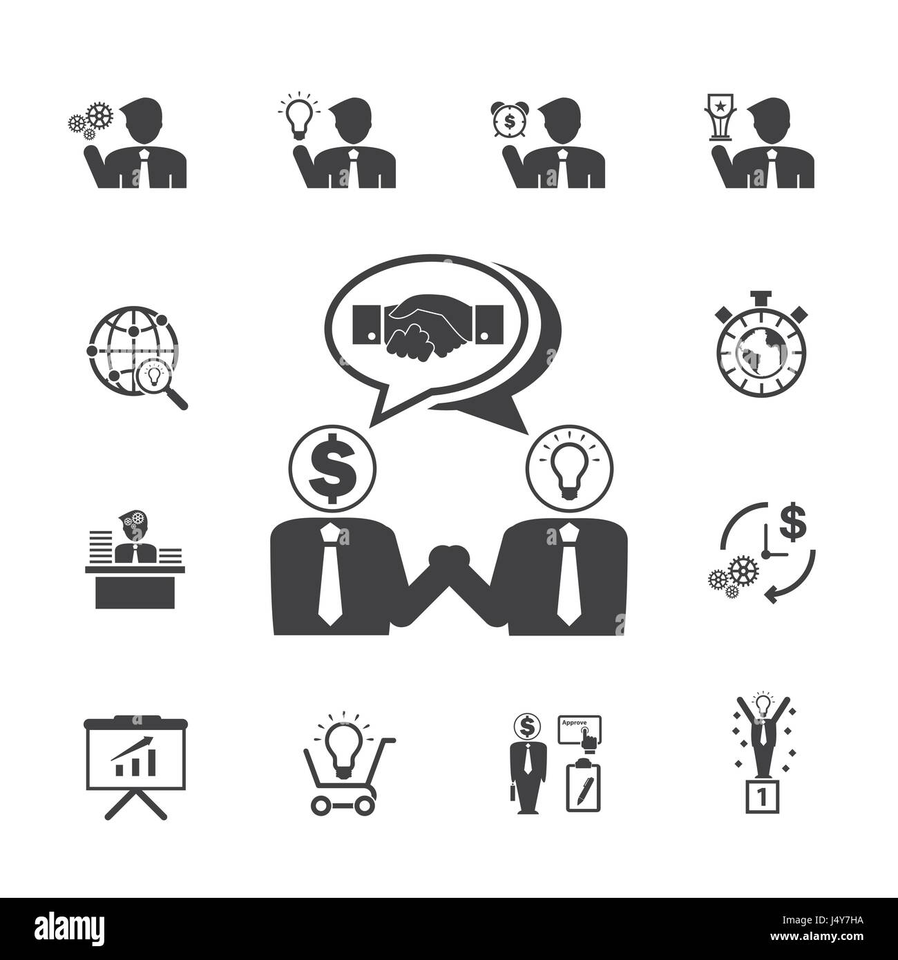 Business people icons set Stock Vector Image & Art - Alamy